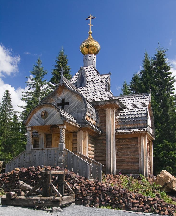 Small Italian Church - Dolomites, Italy Stock Image - Image of ...