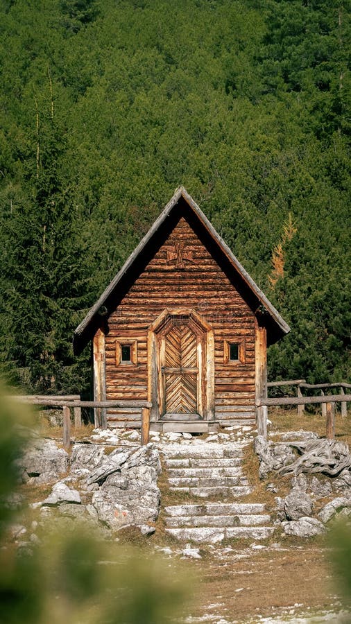 Wooden Church in the Forest Stock Image - Image of nature, forest ...
