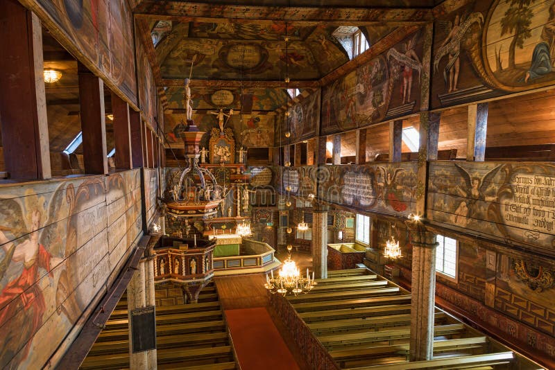 Wooden church stock image. Image of history, fresco, christian - 65118619