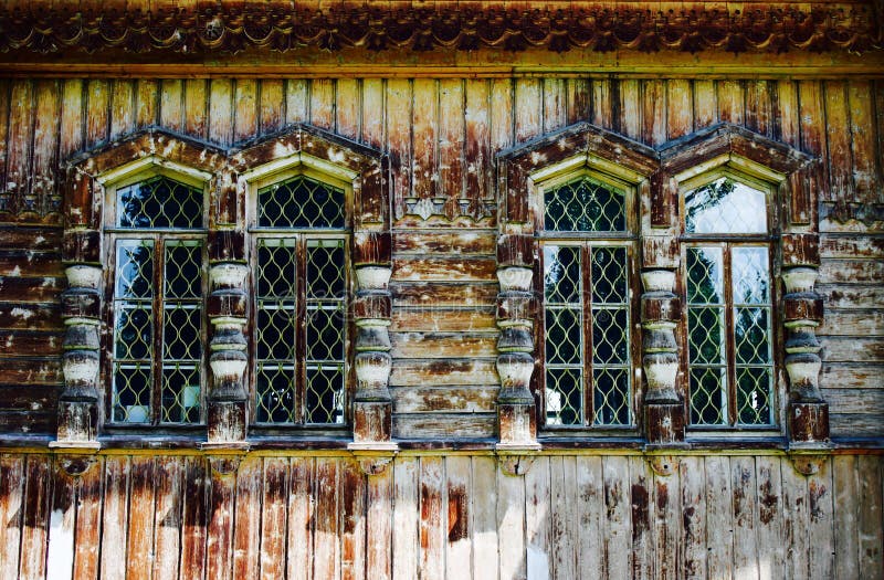 Wooden church Windows stock photo. Image of wooden, windows - 73262528