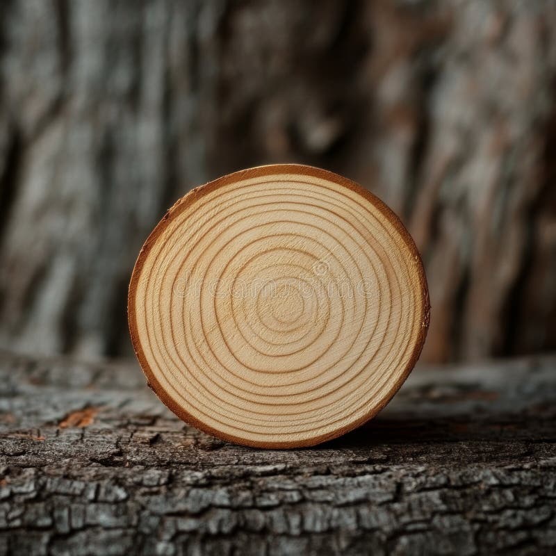 Wooden Circle on a Tree Trunk. Wood Texture. Abstract Background Stock ...
