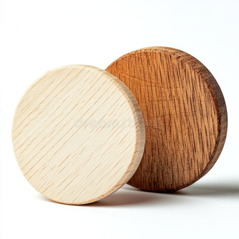 Wooden Circles Isolated on White Background. Eps 10 Vector File Stock ...