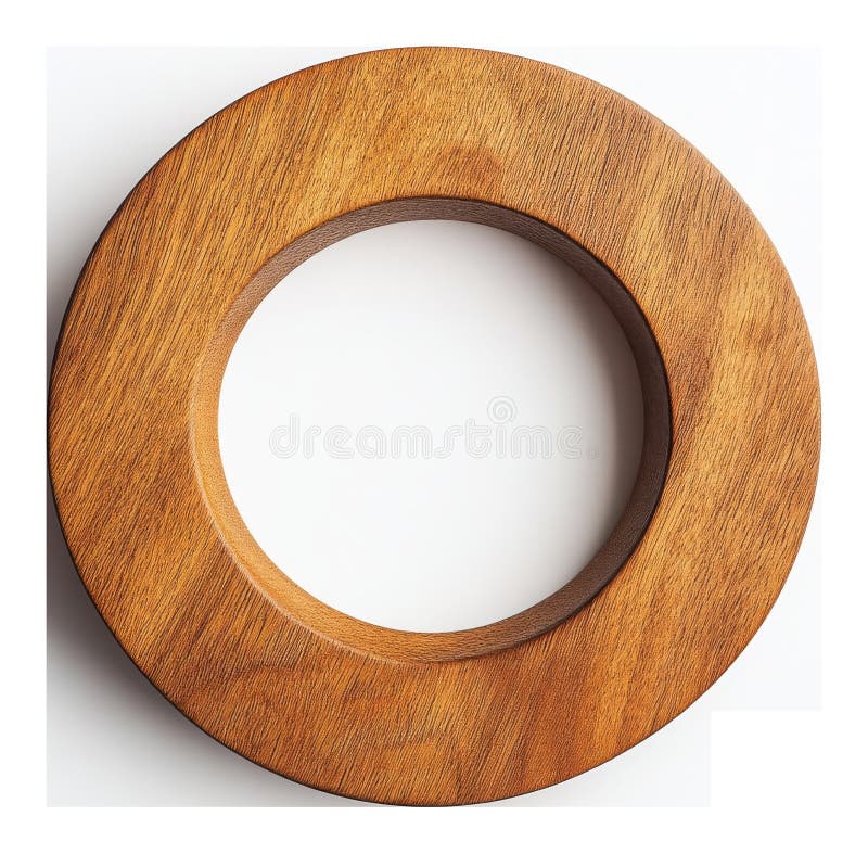Wooden Circular Frame on Transparent Background, Natural Texture Design ...