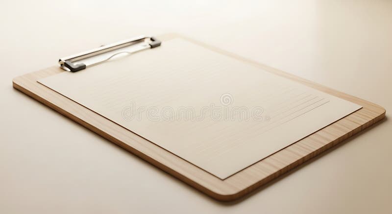 Wooden Clipboard with Paper for Writing Notes or Documenting ...