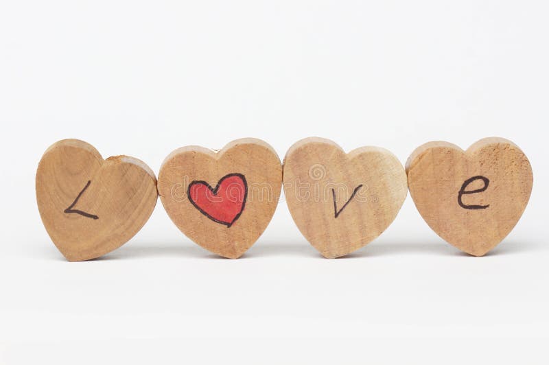 Wooden Clock with Love Text Stock Image - Image of shape, love: 31386151