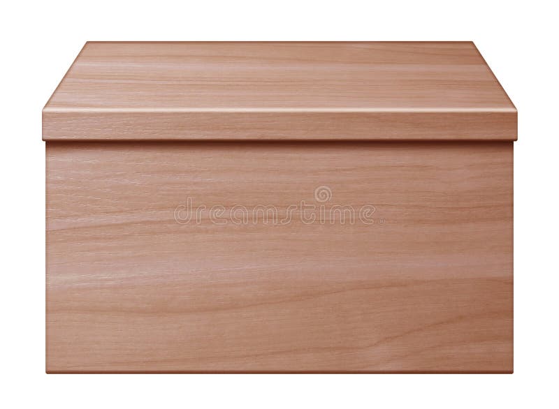 Wooden closed box isolated stock image. Image of wooden - 107183233