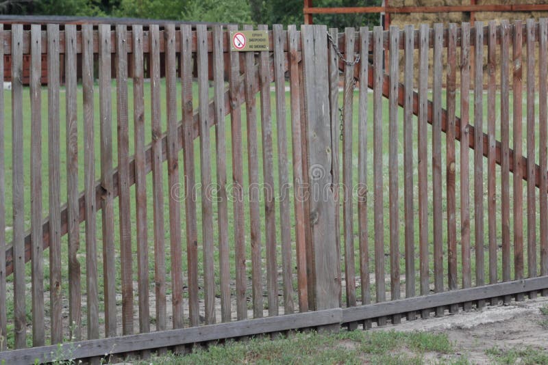 Wooden Closed Gate on a Farm Stock Image - Image of gate, welcome ...