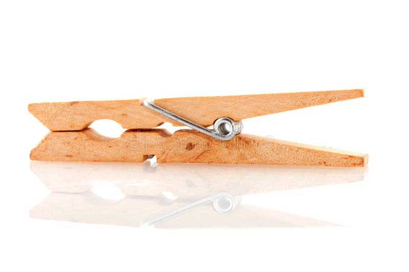 Wooden clothes pin stock image. Image of wooden, white - 12583221