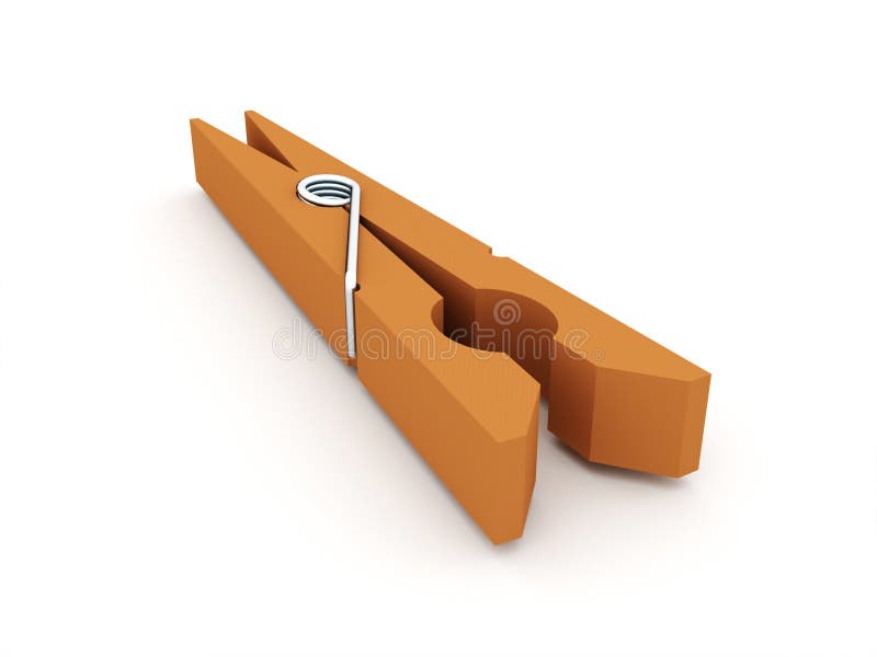 Wooden Clothes Pin Rendered Stock Illustration - Illustration of ...
