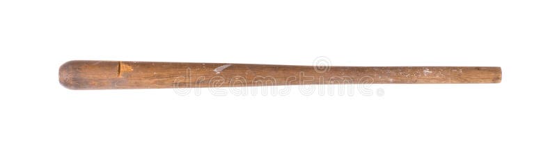 Wooden Club Isolated on White Background Stock Image - Image of ...