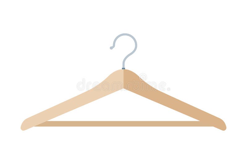 Wooden Coat Hanger Icon Vector Stock Vector - Illustration of isolated ...
