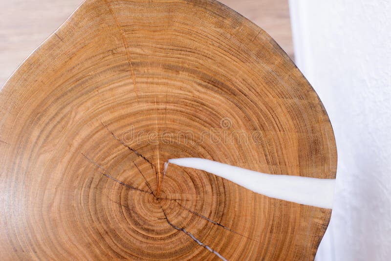 Wooden Coffee Table. Table in Loft Style. a Table Made of a Section of ...