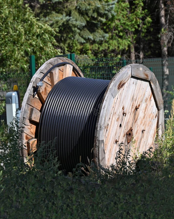 Coil of cable stock image. Image of conductor, reel - 210758625