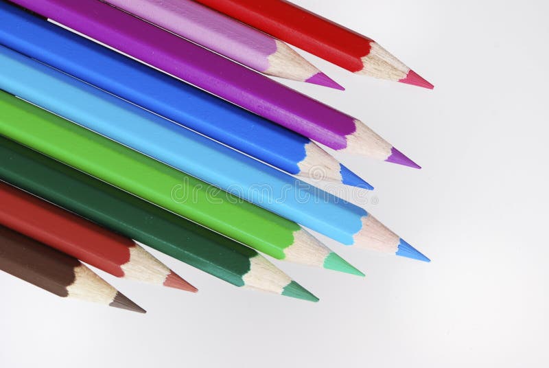 Wooden colored crayons stock image. Image of macro, multicolored - 17854449