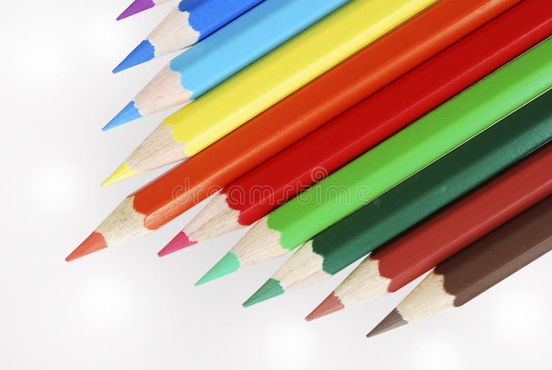 Wooden colored crayons stock photo. Image of rainbow - 18009168