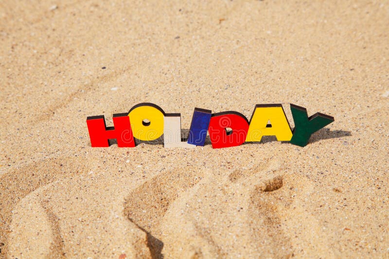 Wooden Colorful Word Holiday Stock Image - Image of word, season: 25982193