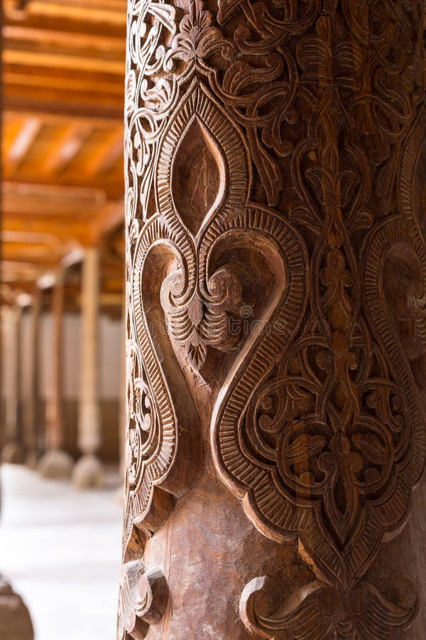 Wooden Columns in Juma Mosque Stock Photo - Image of medieval ...