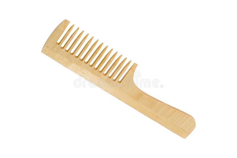 Wooden comb isolated. stock image. Image of equipment - 7438957
