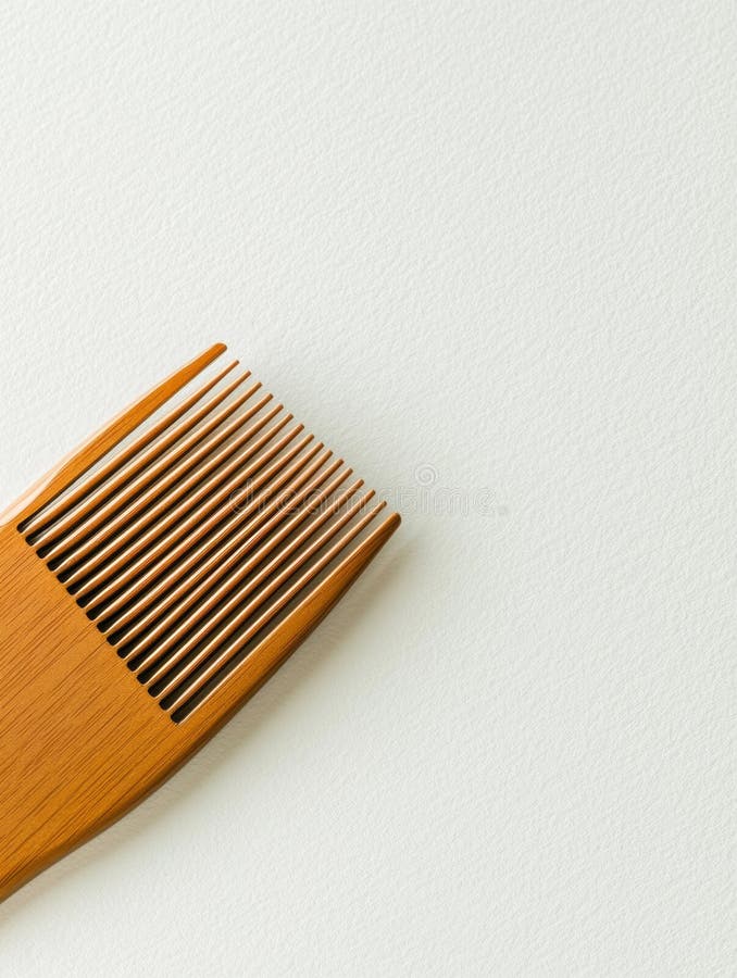 Wooden Comb Resting on a Smooth Surface in a Well Lit Setting ...