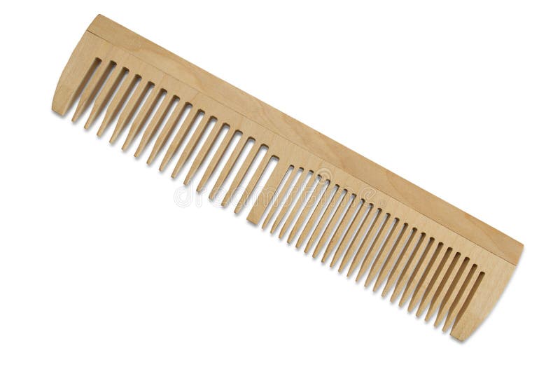 A Wooden Comb with Teeth of Different Widths Stock Image - Image of ...