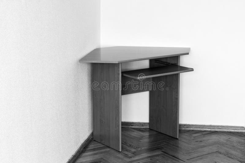 Wooden computer table stock image. Image of single, wooden - 181933731
