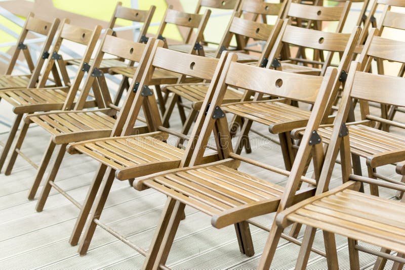 Wooden Conference Chairs stock photo. Image of object - 55489518