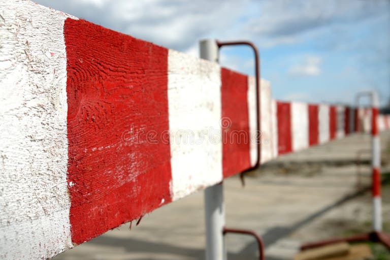 Wooden Construction Barriers Stock Image - Image of barrier, progress ...