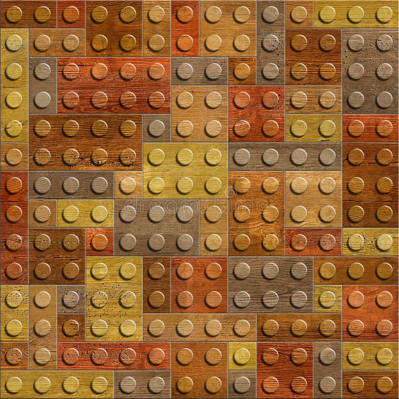 Wooden Construction Blocks Stacked for Seamless Background Stock Image ...