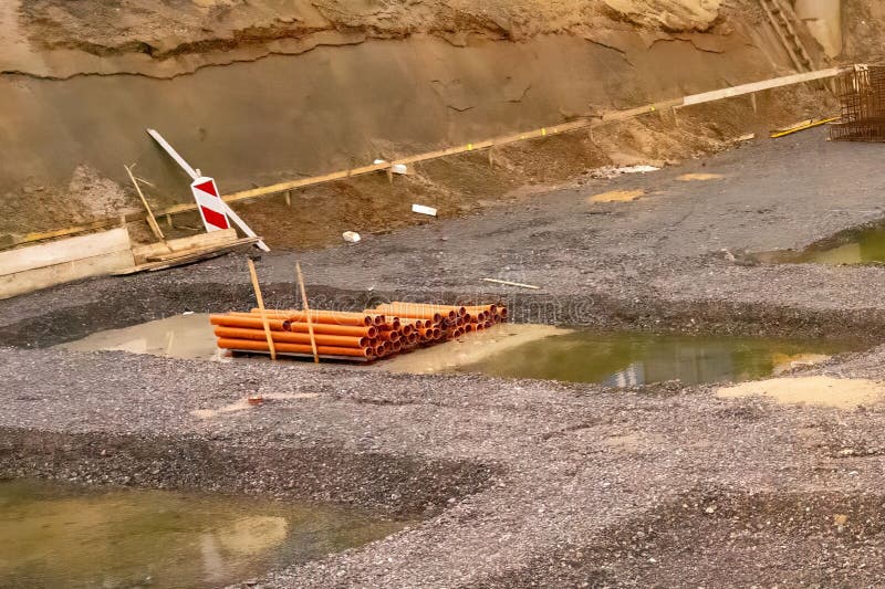A Wooden Construction Crate Laying on a Concrete Surface in Front of a ...