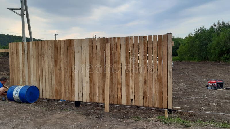 Wooden Construction Project Underway with Tools and Materials at a ...