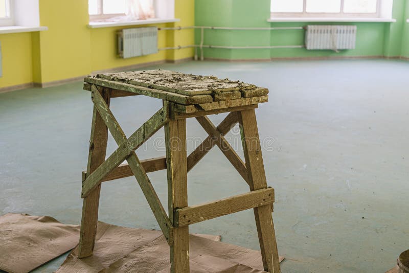 Wooden Construction Scaffolding for Construction Work at a Height ...