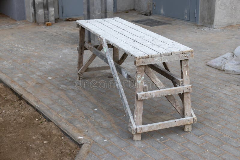 Wooden Construction Scaffolding for Construction Work at a Height ...