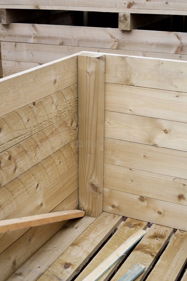 Wooden Container - Made from Fresh Timber Big Storage Crate Stock Image ...
