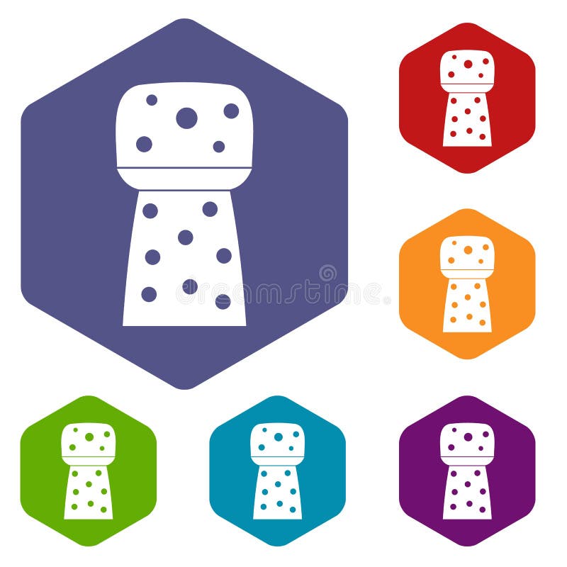 Wooden Cork Icons Set Hexagon Stock Vector - Illustration of tradition ...