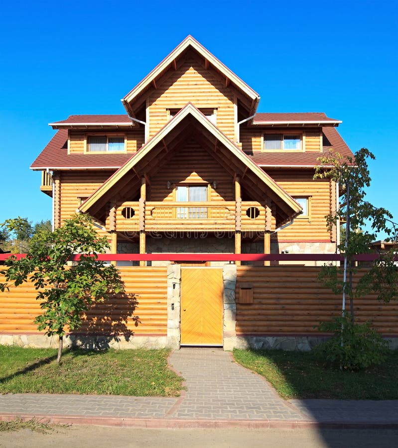 Wooden cottage. stock photo. Image of cottage, complex - 21160910