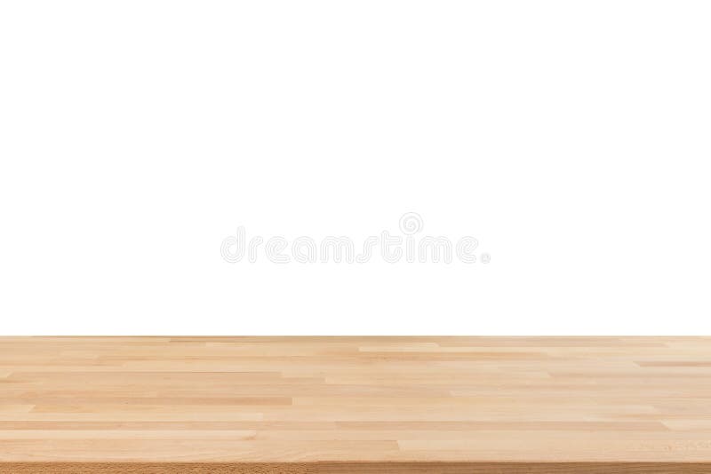Wooden Counter on White Background Stock Image - Image of counter ...