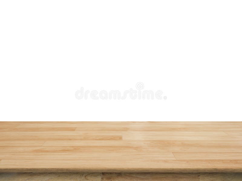 Wooden Counter on White Background Stock Image - Image of design ...