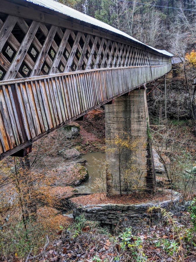 Wooden Covered Bridge stock image. Image of high, river - 175240533