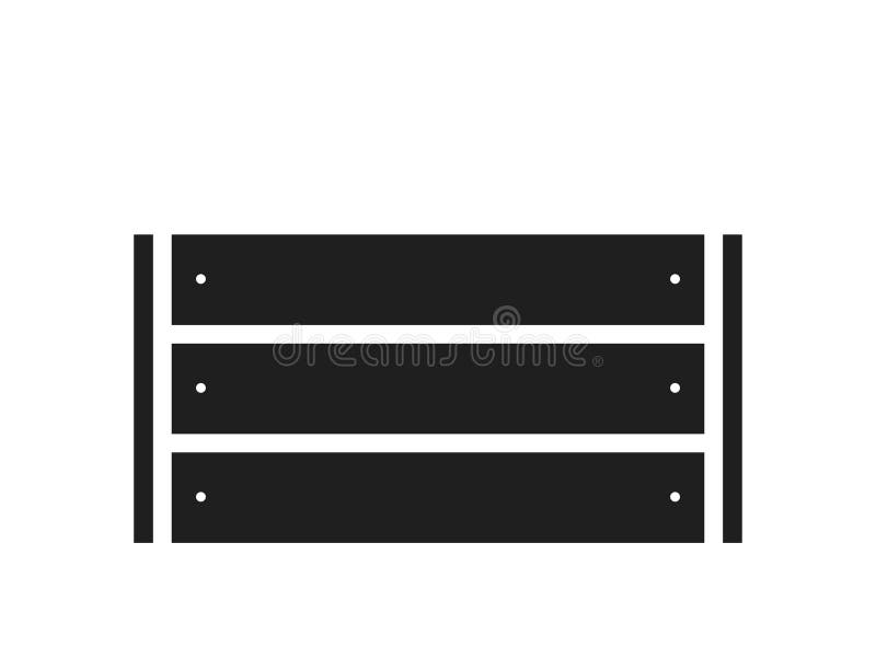 Wooden Crate Box Icon. Harvest, Parcel and Container Symbol Stock ...