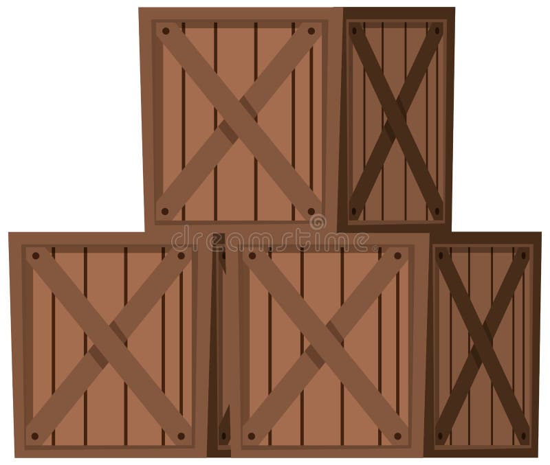 Wooden Crate Vector Frame Stock Illustrations – 175 Wooden Crate Vector ...