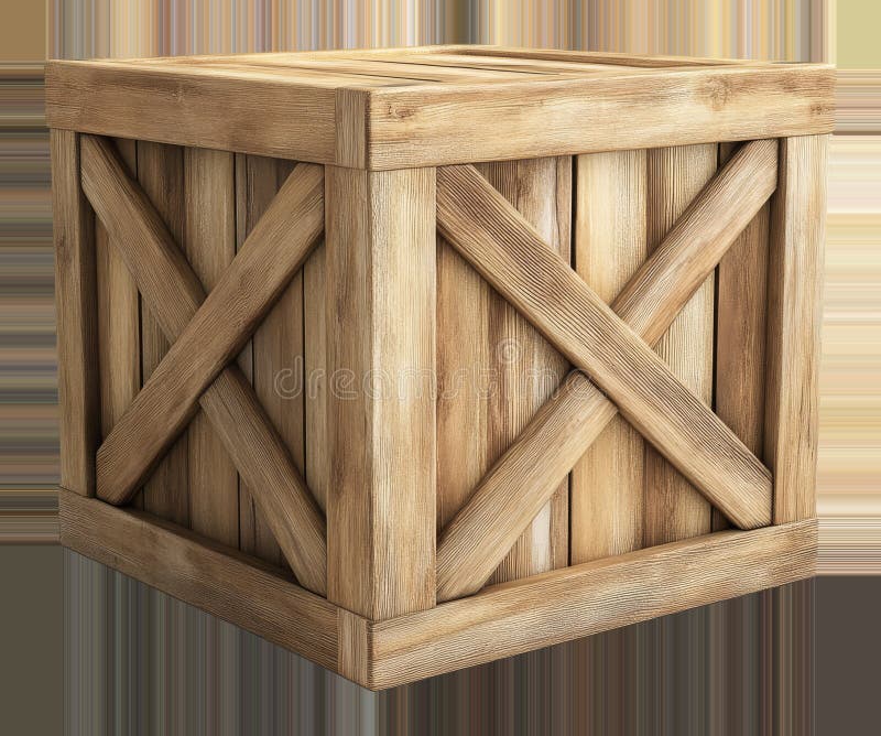 Wooden Crate with Cross Pattern Design Stock Photo - Illustration of ...