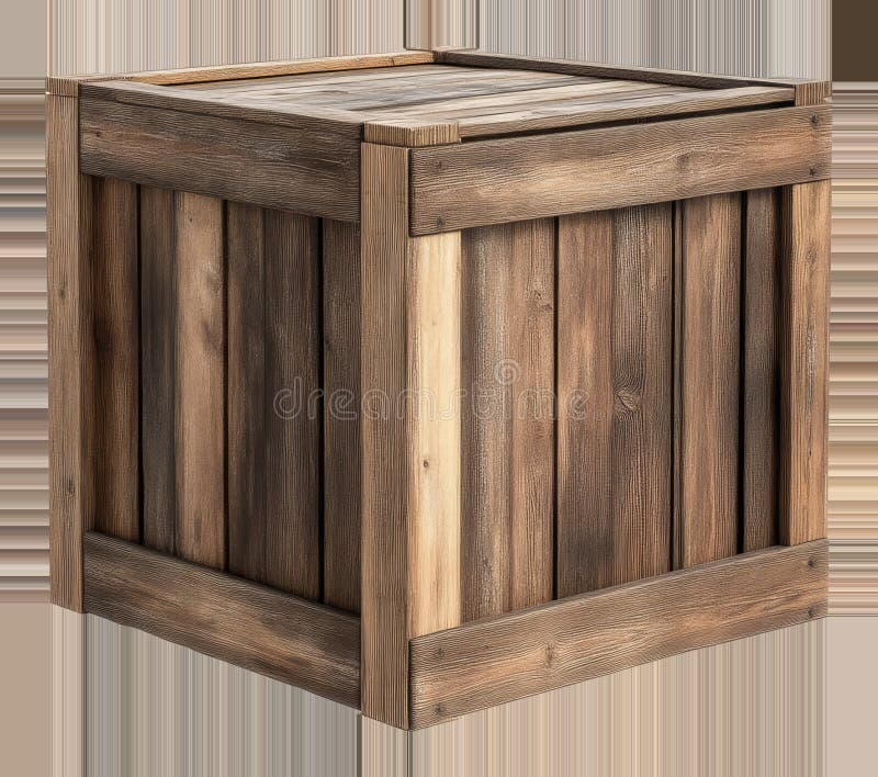 Wooden Crate with Detailed Texture, Rustic Storage Concept Stock Photo ...