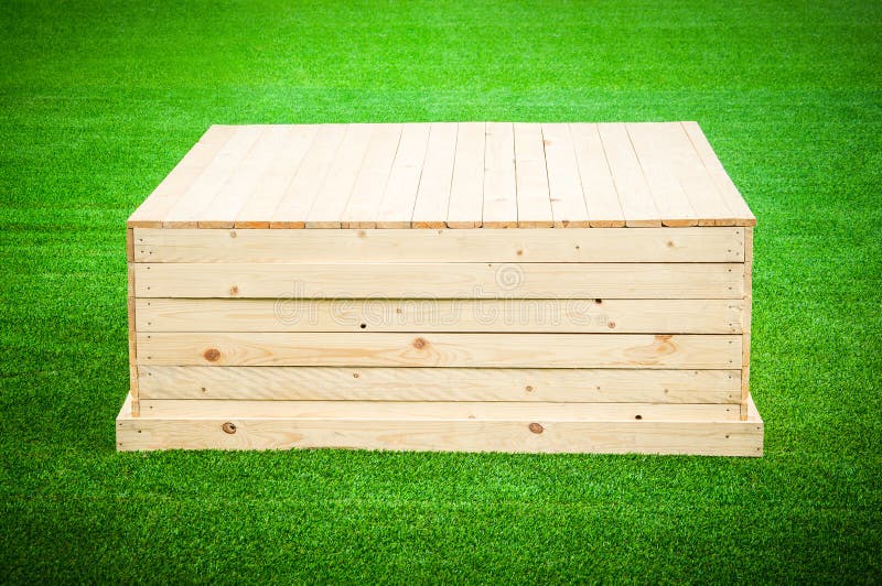 Wooden crate on grass stock photo. Image of container - 86425992