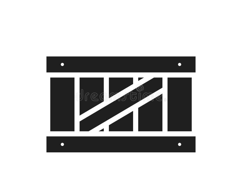 Wooden Crate Icon. Farming, Harvest and Container Symbol Stock Vector ...