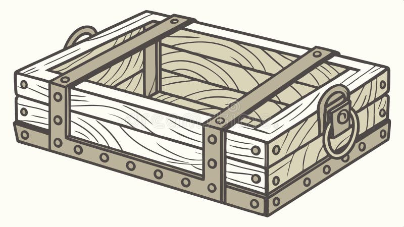 Wooden Crate Illustration, Storage and Container Design Vector Design ...
