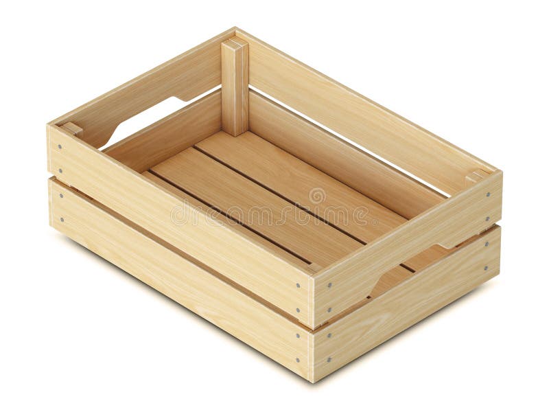 Wooden Crate Front View, Cargo Box Texture 3d Rendering Stock ...