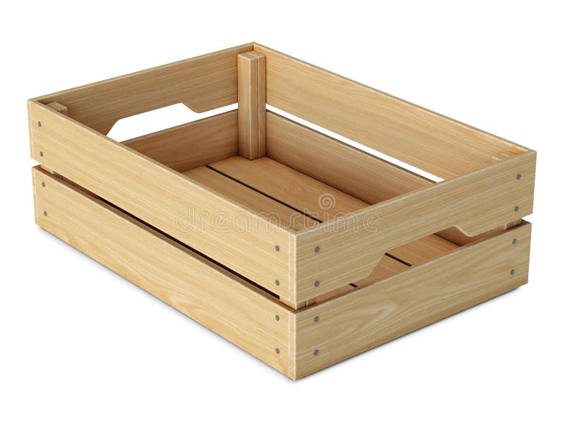 Wooden Crate Front View, Cargo Box Texture 3d Rendering Stock ...