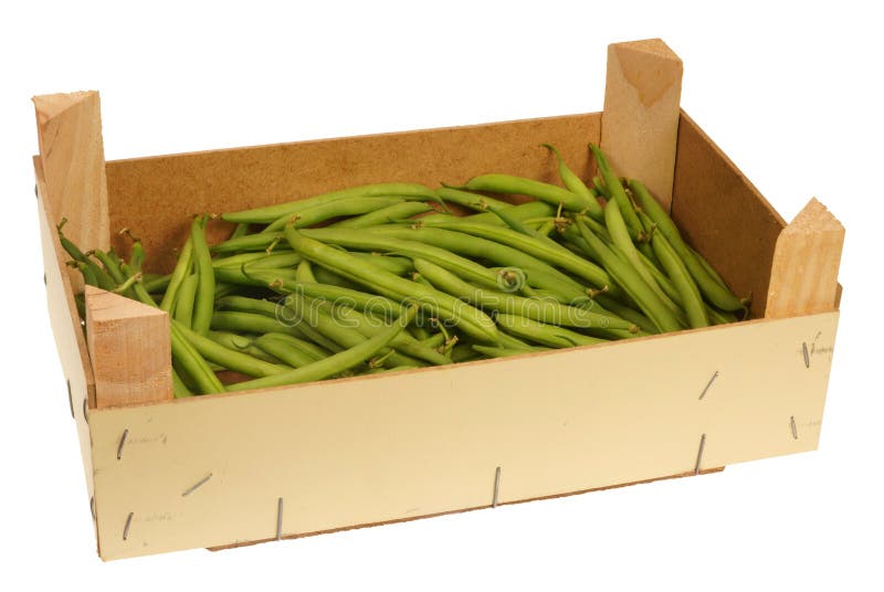 Wooden Crate with String Beans Stock Photo - Image of cargo, wooden ...