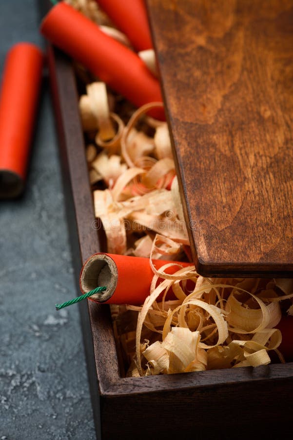 Wooden Crate with Tnt Dynamite Stock Photo - Image of fillings, party ...