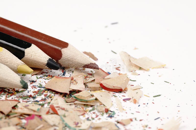 Wooden Crayons. Creative Mess on the Table. Stock Image - Image of ...